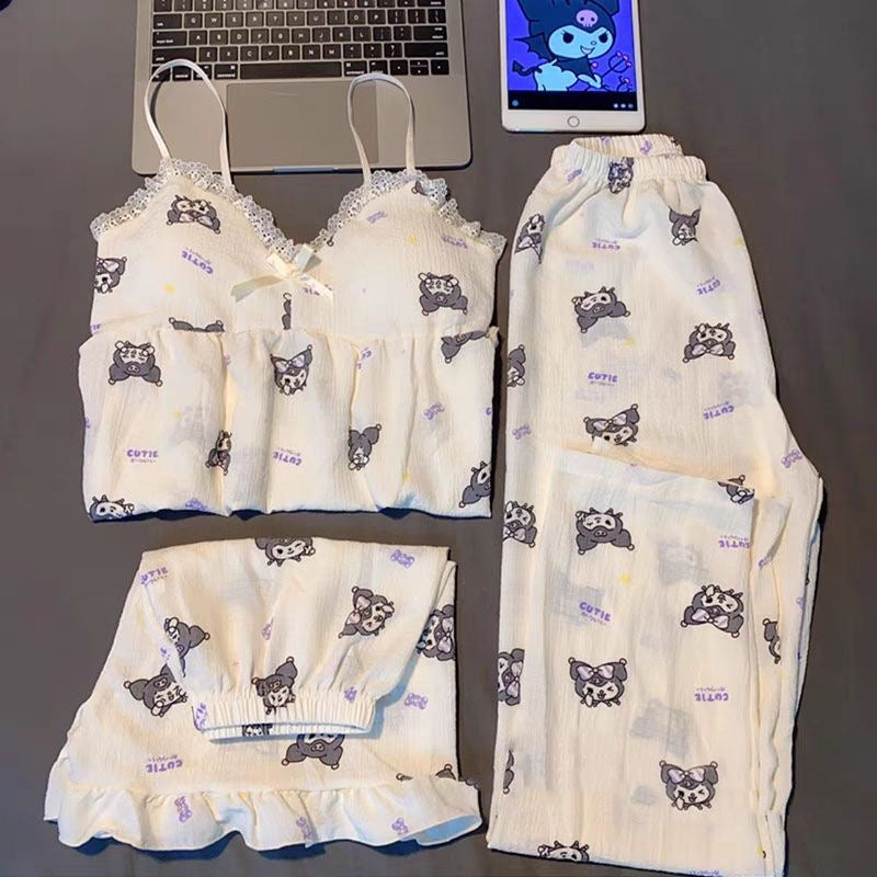 Kuromi 3-piece homewear/pajamas set – Joykawaii