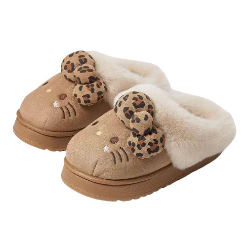 Hello Kitty Fuzzy Slippers Indoor Outdoor Cozy Slippers – Joykawaii